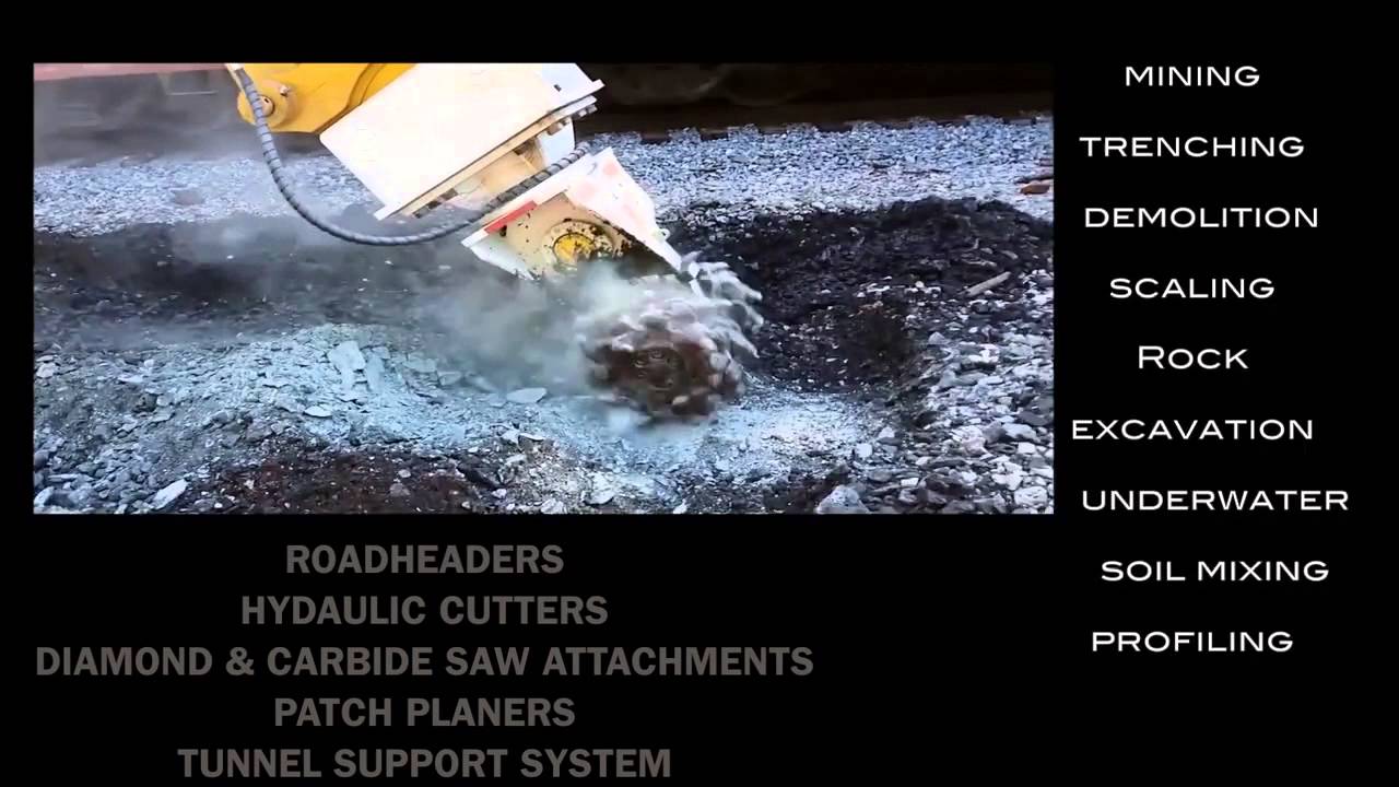 EXCAVATING/TRENCHING LIMESTONE/CONCRETE GRINDING - YouTube