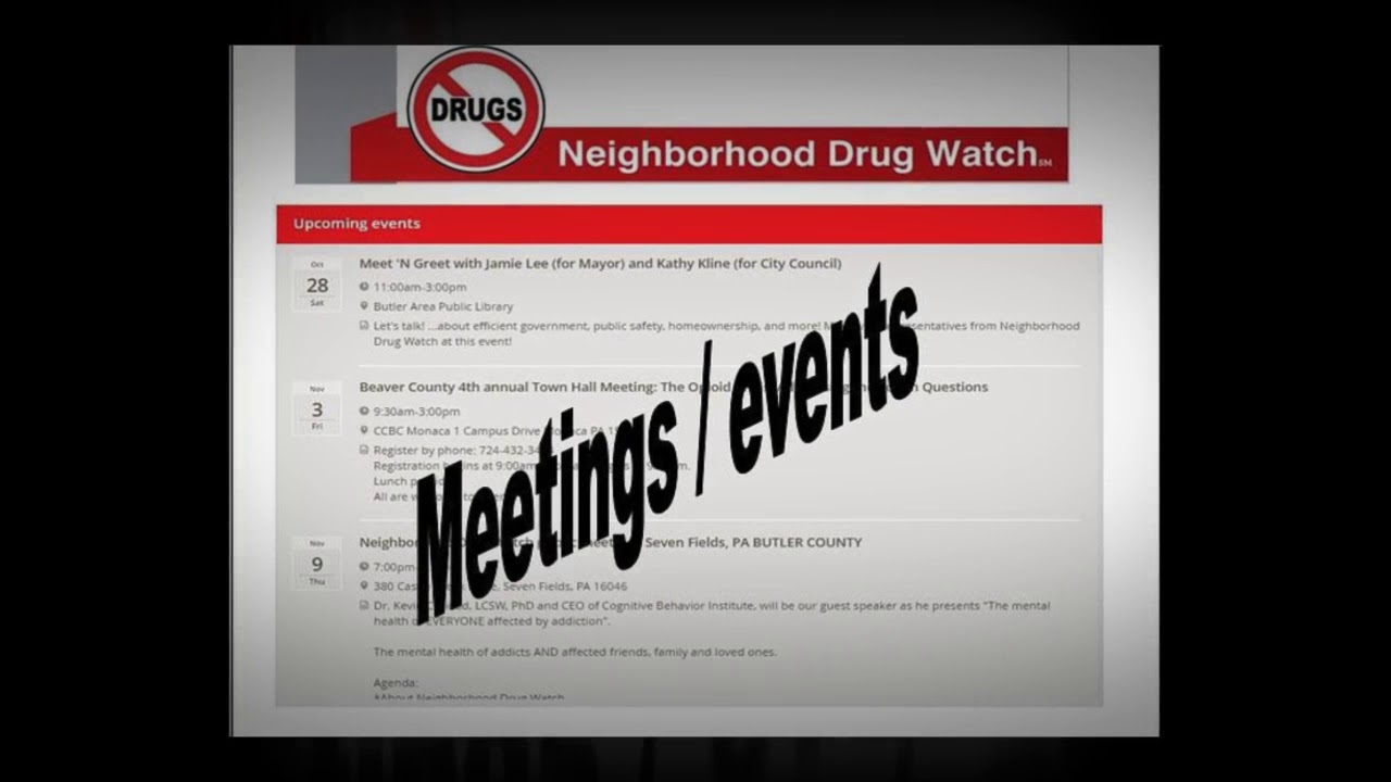 Neighborhood Drug Watch - YouTube