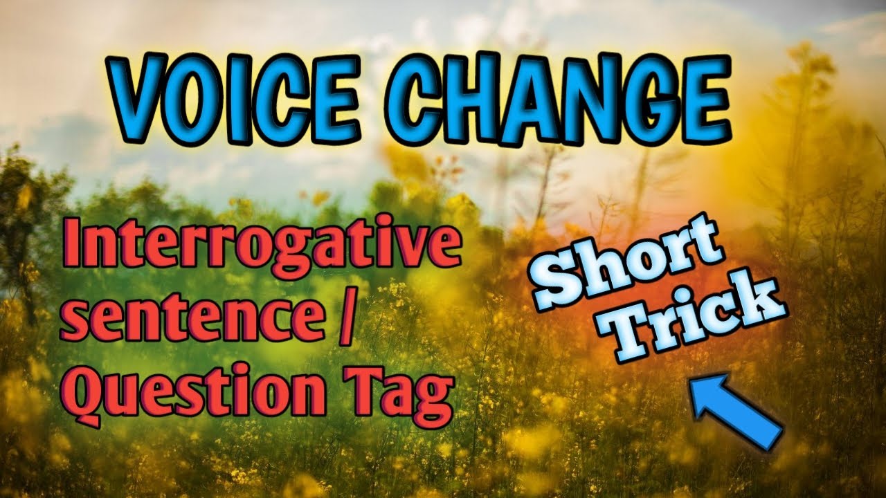 VOICE CHANGE || PART 2 || INTERROGATIVE SENTENCE || QUESTION TAG - YouTube