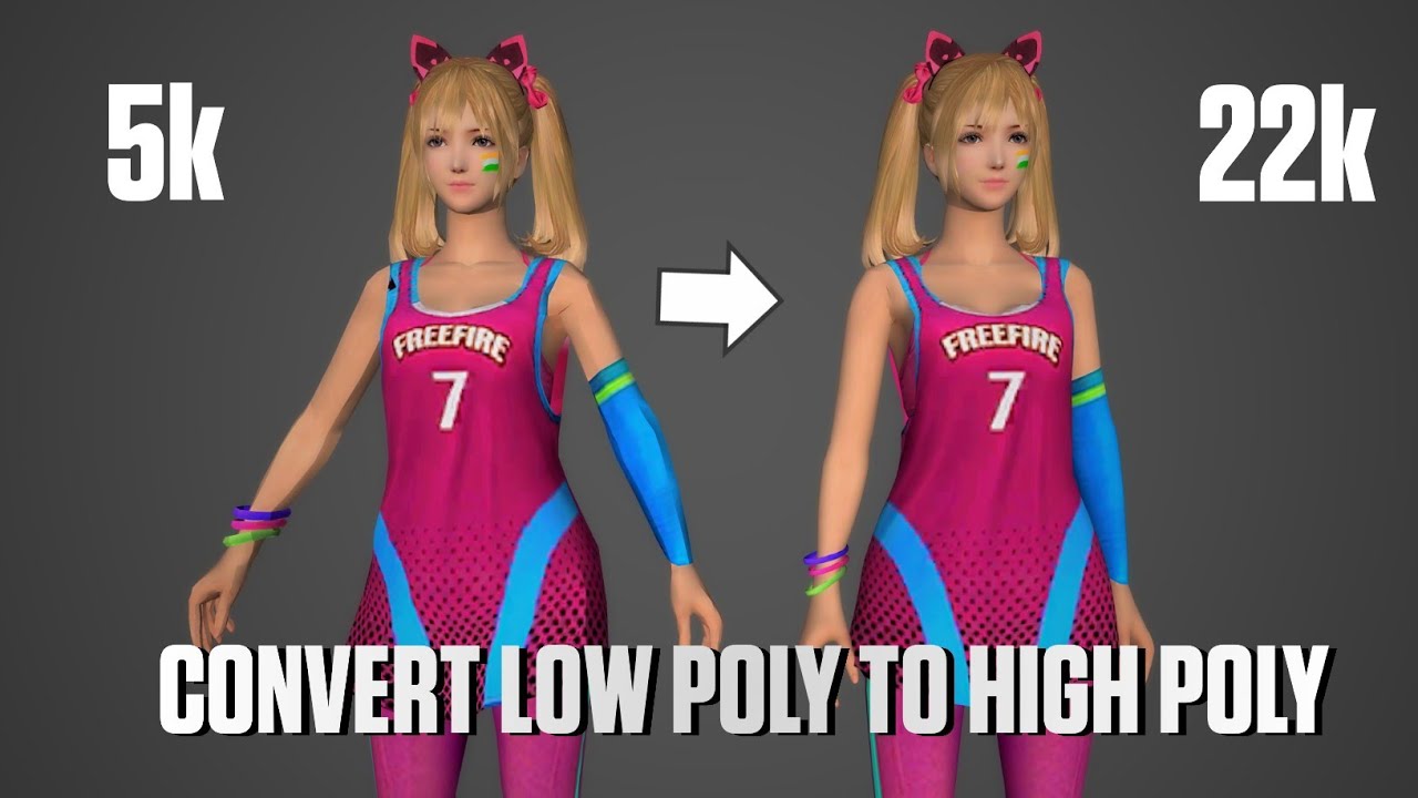 CONVERT LOW POLY MODEL TO HIGH POLY MODEL IN ANDROID || INCREASE ...