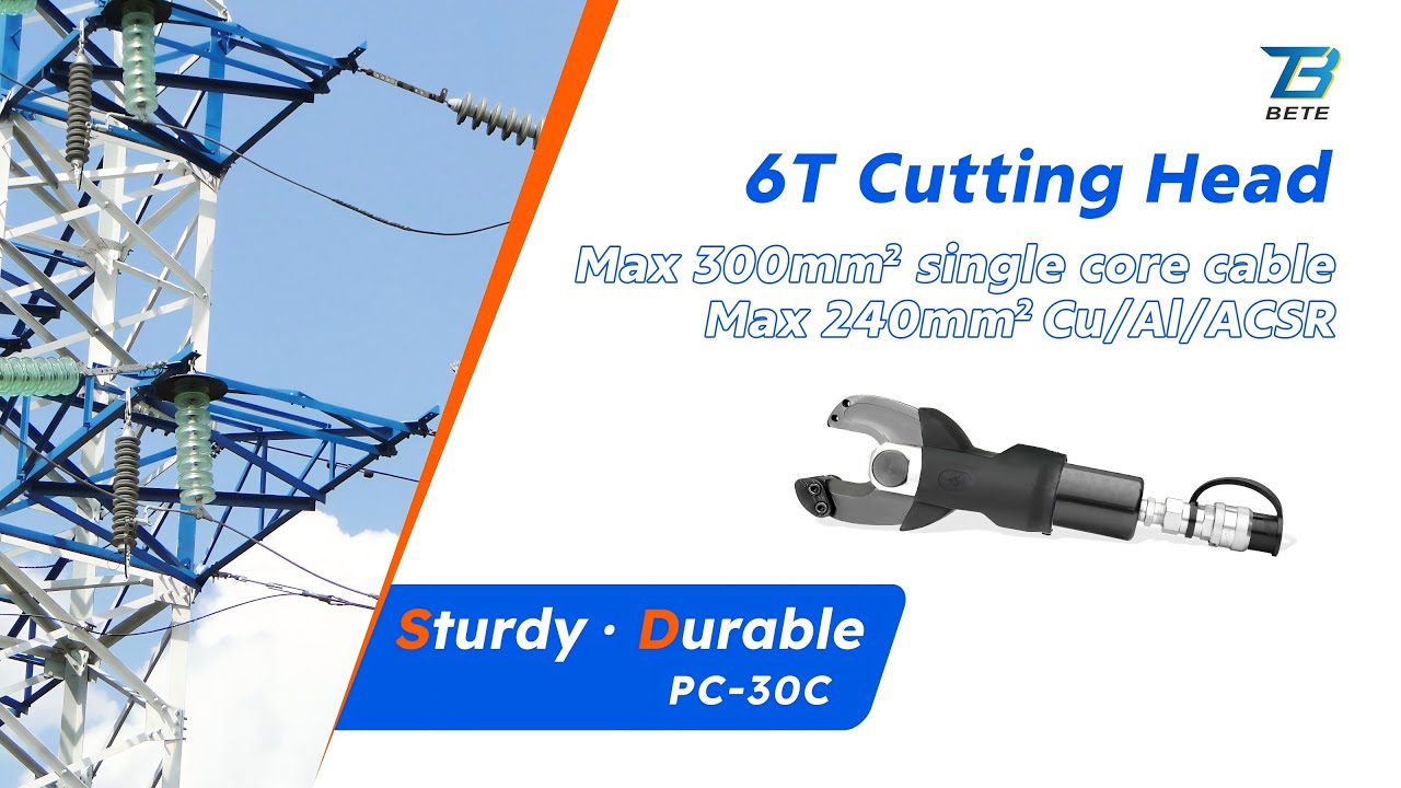 PC-30C Hydraulic cutting head:Max 300mm2 single core cable, Max 240mm2 ...