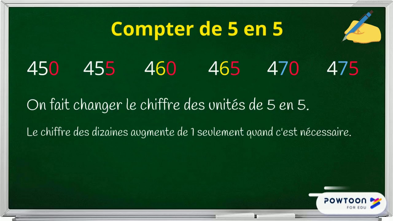 Suite de nombres : compter de 5 en 5, 10 en 10, 100 en 100... - YouTube