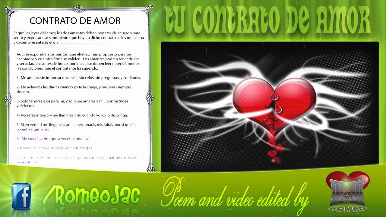 Tu Contrato de Amor (Poema) - YouTube