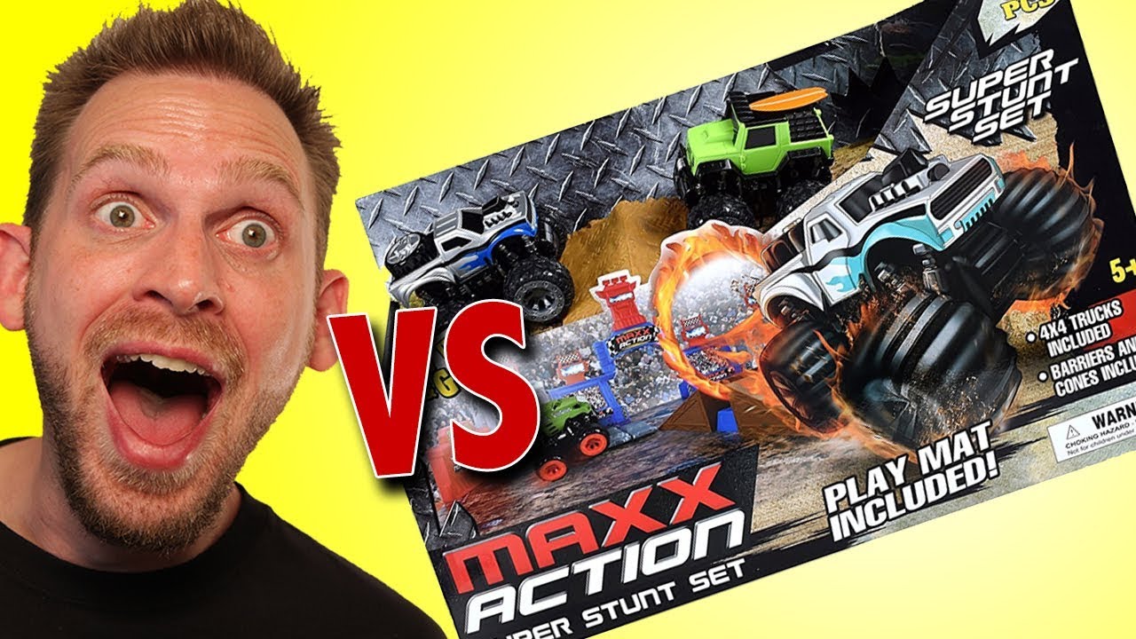 Maxx Action Super Stunt Set Unboxing - YouTube