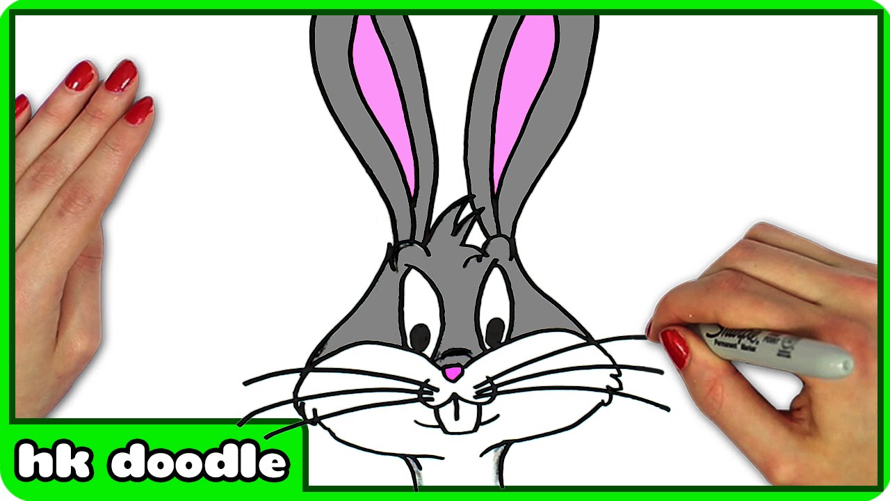 How To Draw Bugs Bunny From Looney Tunes Easy Step By Step Drawing Tutorial By HooplaKidz How To Draw Bugs Bunny From Looney Tunes Easy Step By Step Drawing Tutorial By HooplaKidz