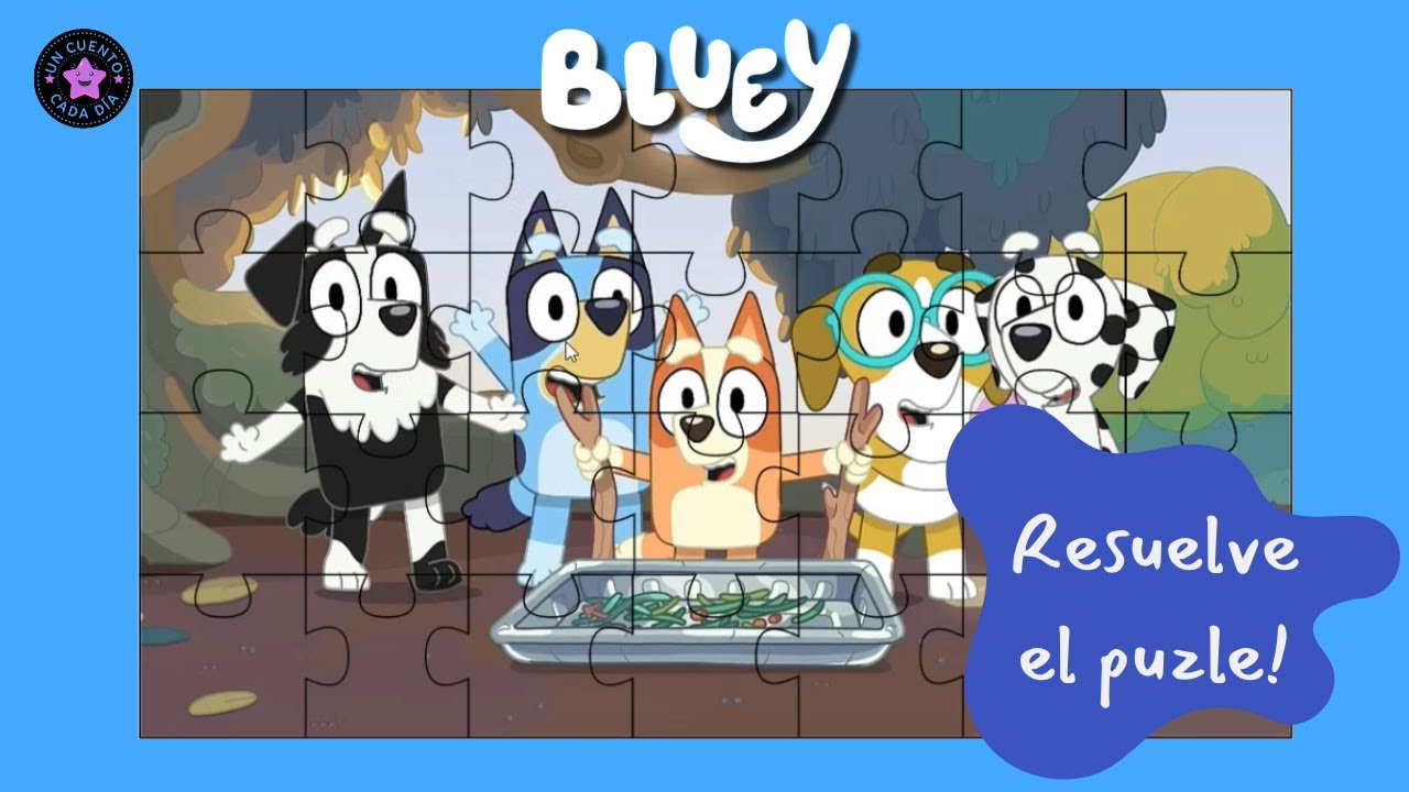 Resuelve el puzzle. Bluey y sus amigos. - YouTube