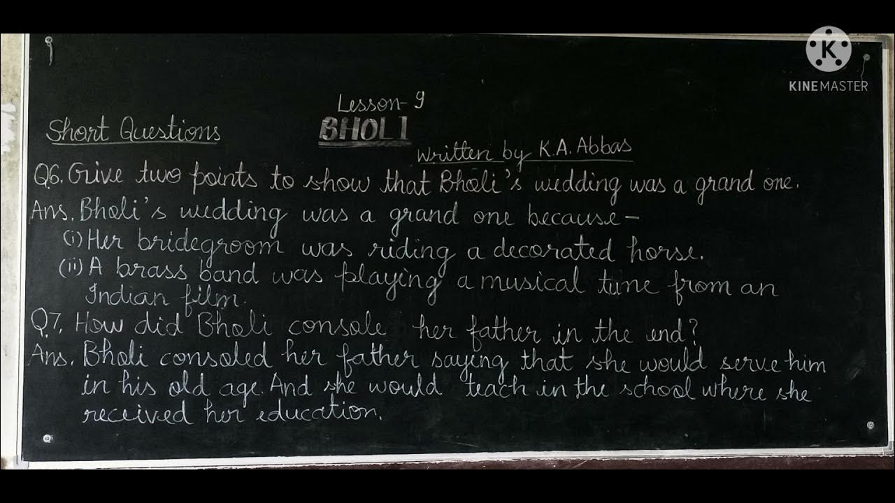 Class10 English Supplementary Lesson 9 Bholi Questions Answers YouTube class10-english-supplementary-lesson-9-bholi-questions-answers-youtube