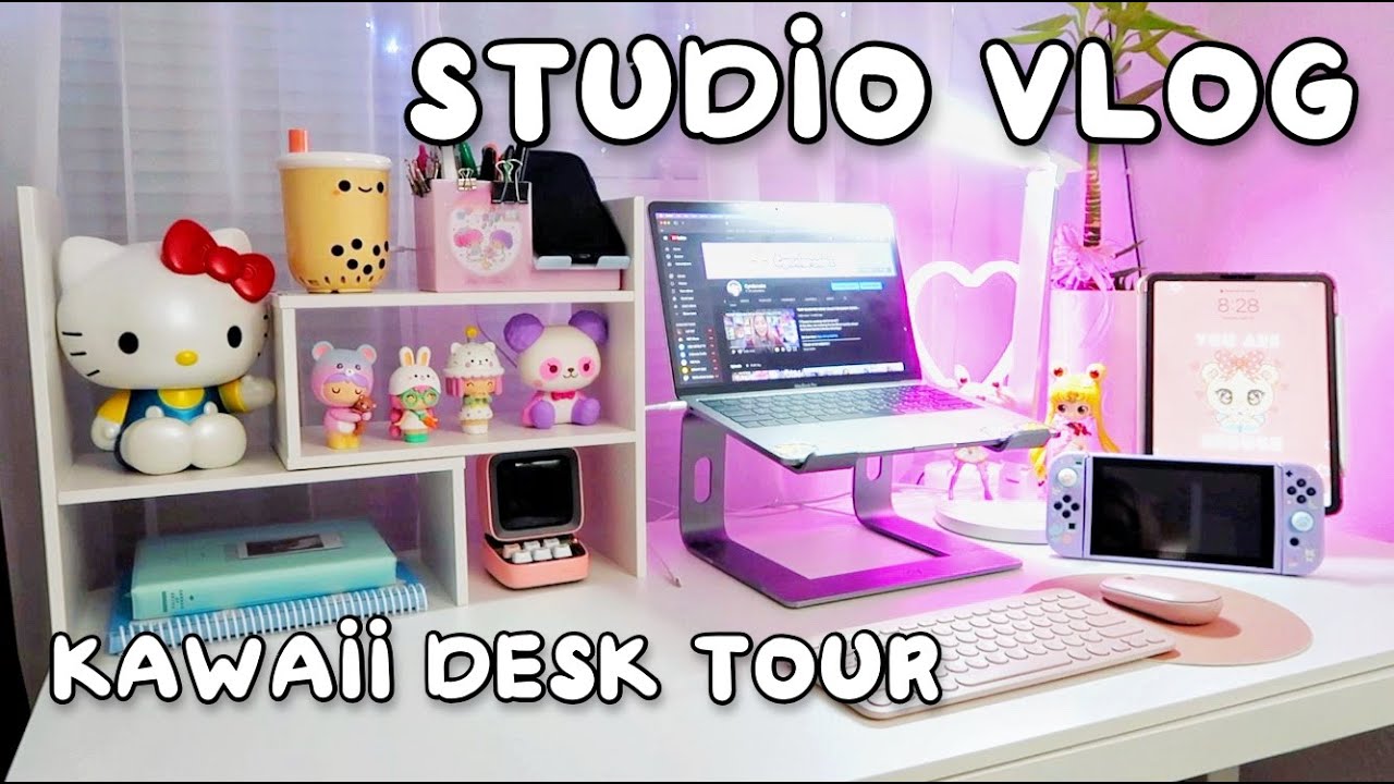 STUDIO VLOG 06 NEW SHOP DISPLAY + KAWAII DESK SETUP TOUR - YouTube