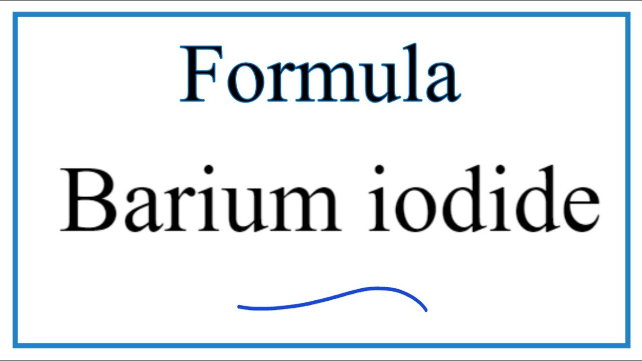 How to Write the Formula for Barium iodide - YouTube