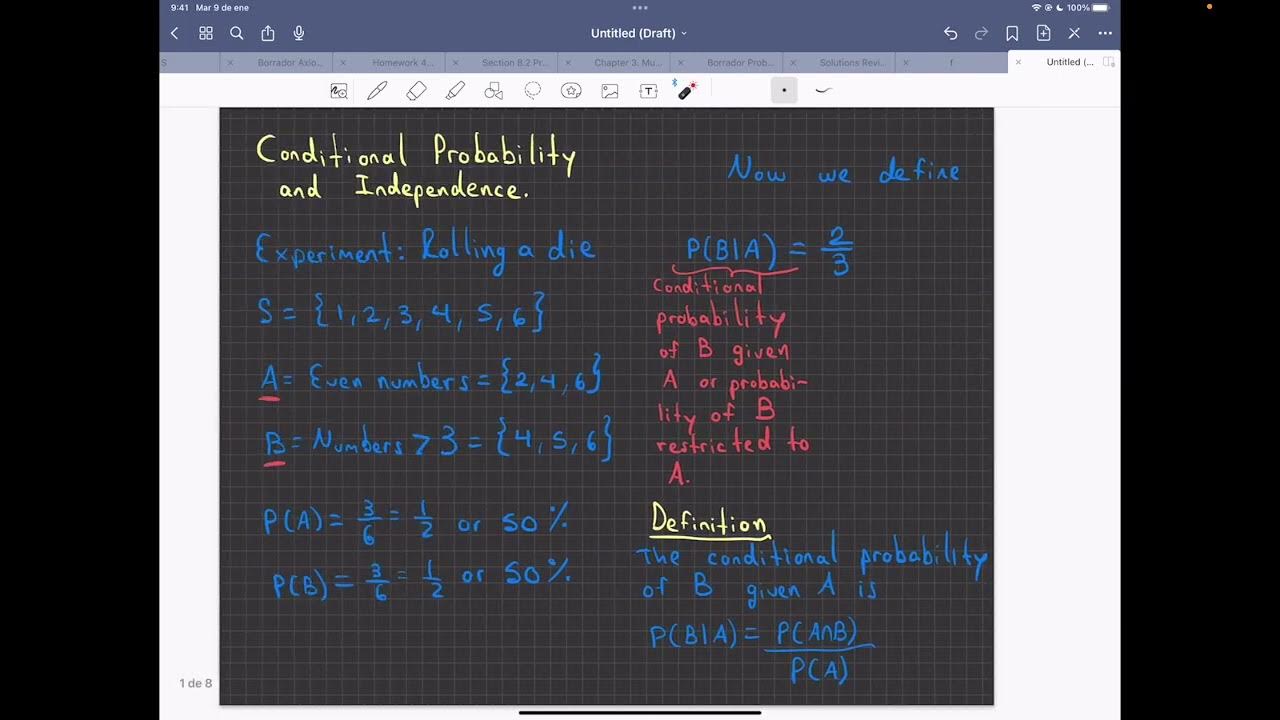Homework 5 Conditional Probability and Independence - YouTube