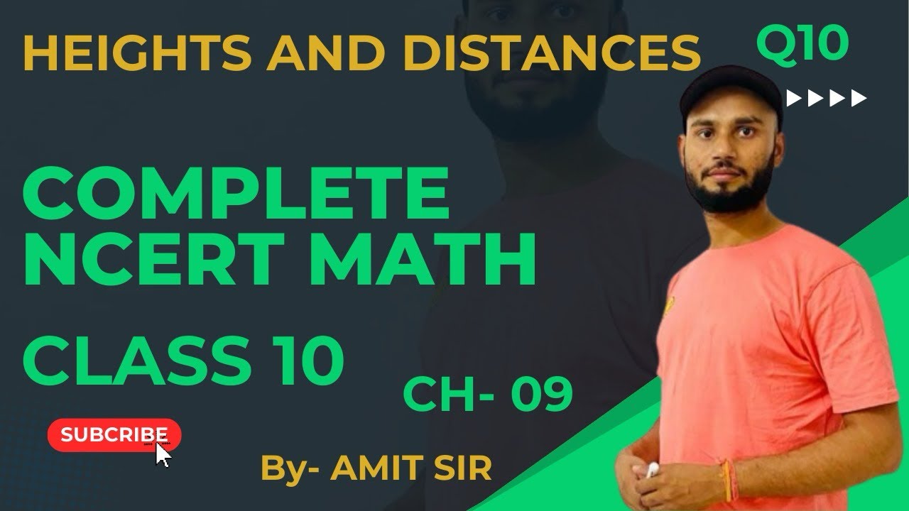 Class 10th Ex- 9.1 Q10 (Heights and Distances ) Maths NCERT CBSE - YouTube