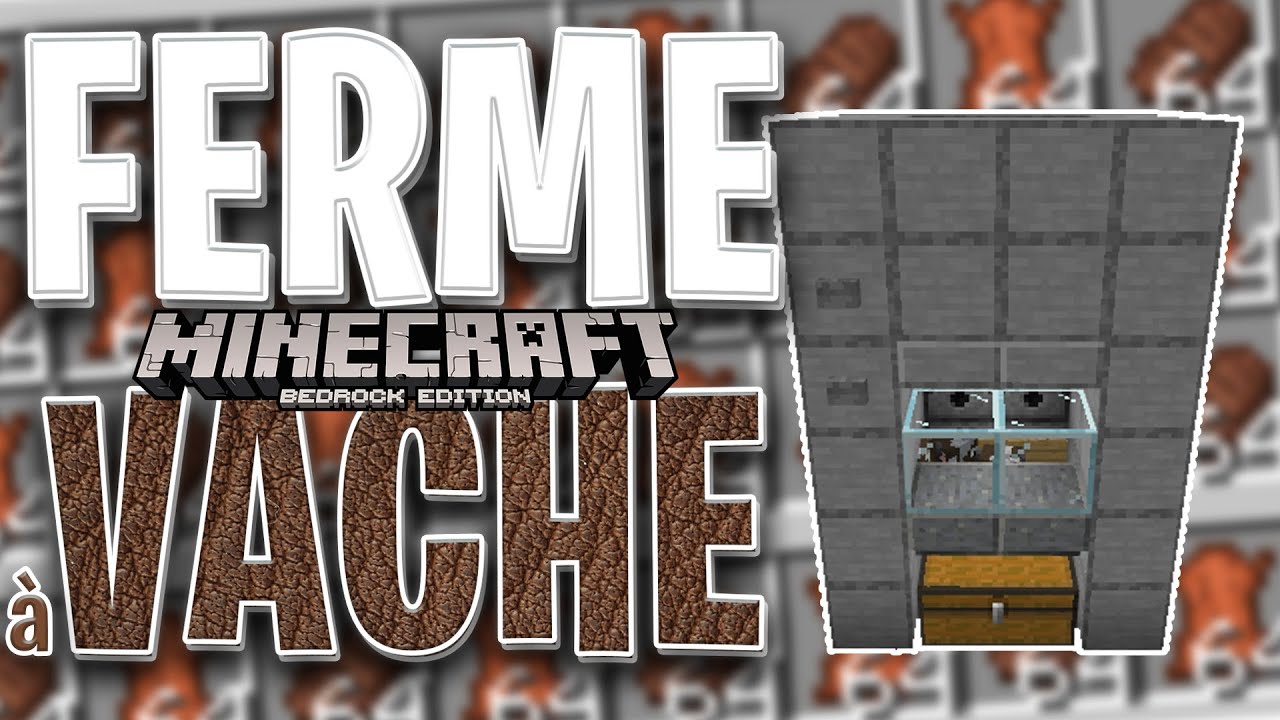 FERME A VACHE SEMI AUTOMATIQUE MINECRAFT BEDROCK 1.16 (MCPE/Xbox/PS4 ...