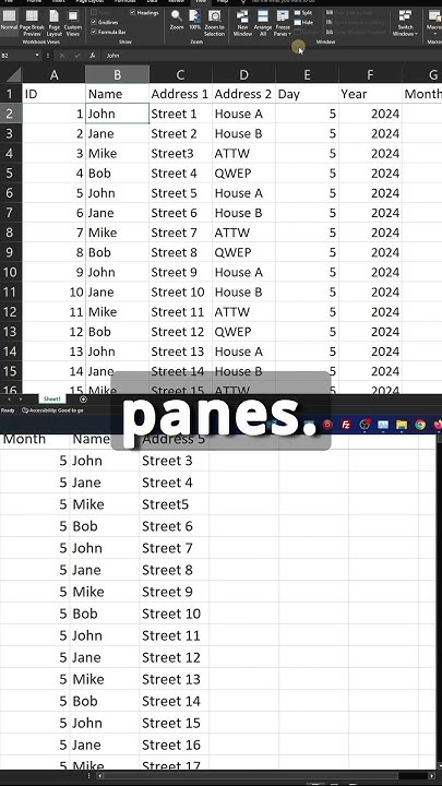 Excel How to Freeze rows keep top row visible when scrolling - Lock Top ...