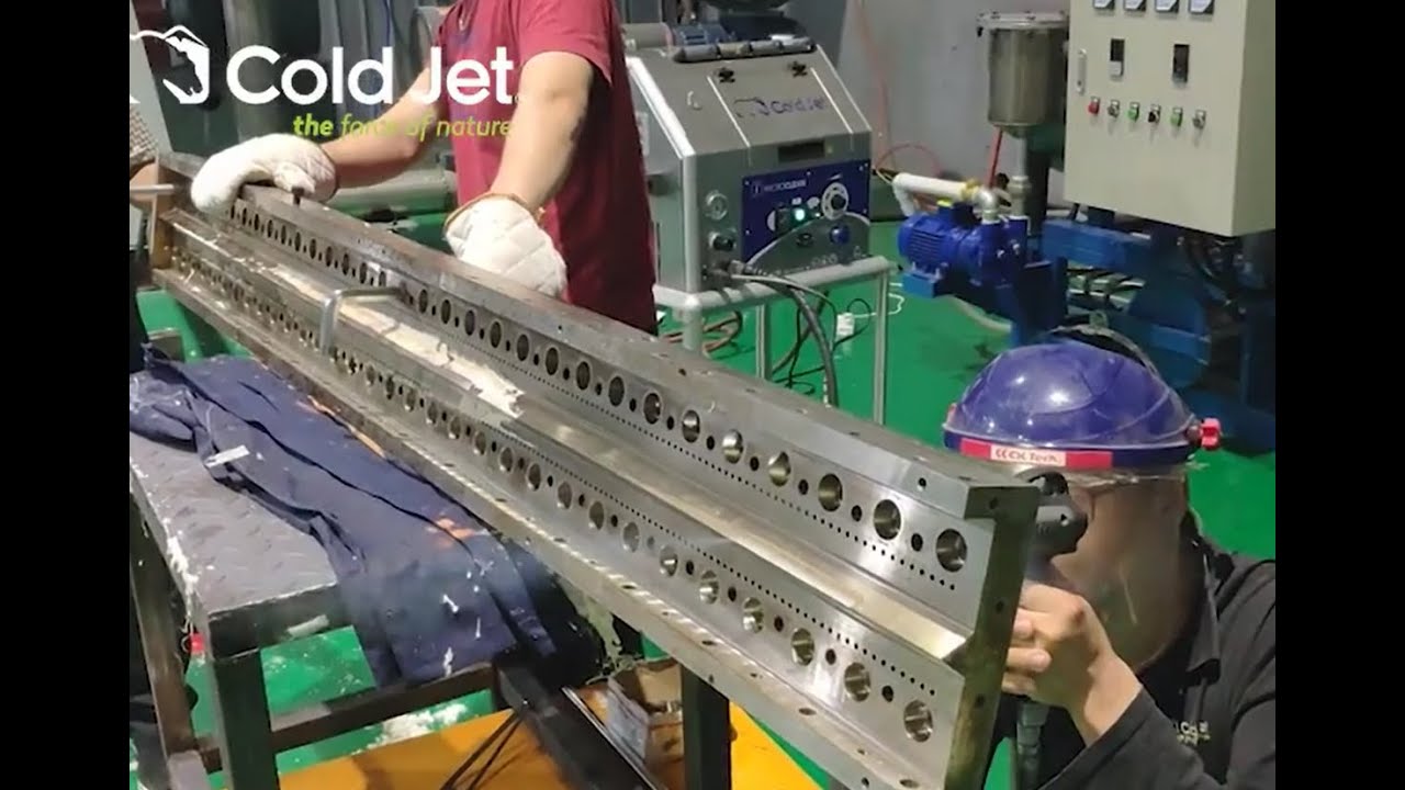 MELT-BLOWN DIE CLEANING l Polymer non-woven products - YouTube