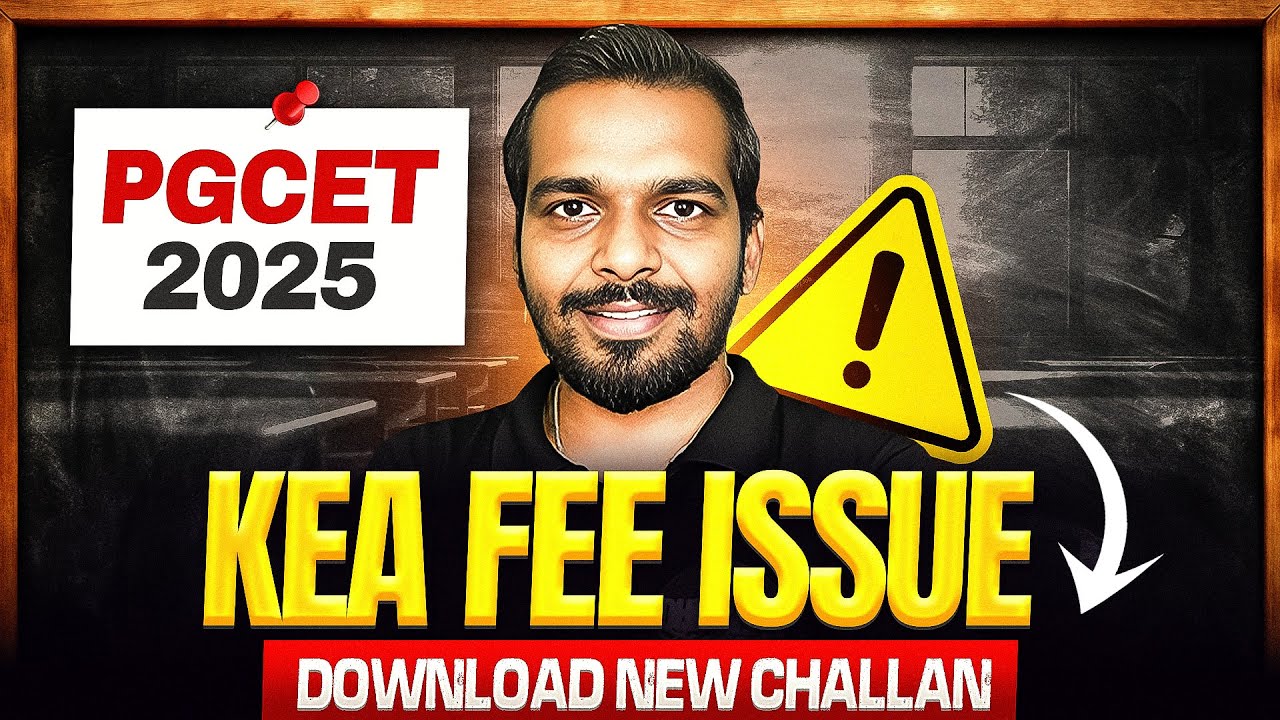 PGCET 2025 | KEA Fees payment issue | Download new challan - YouTube