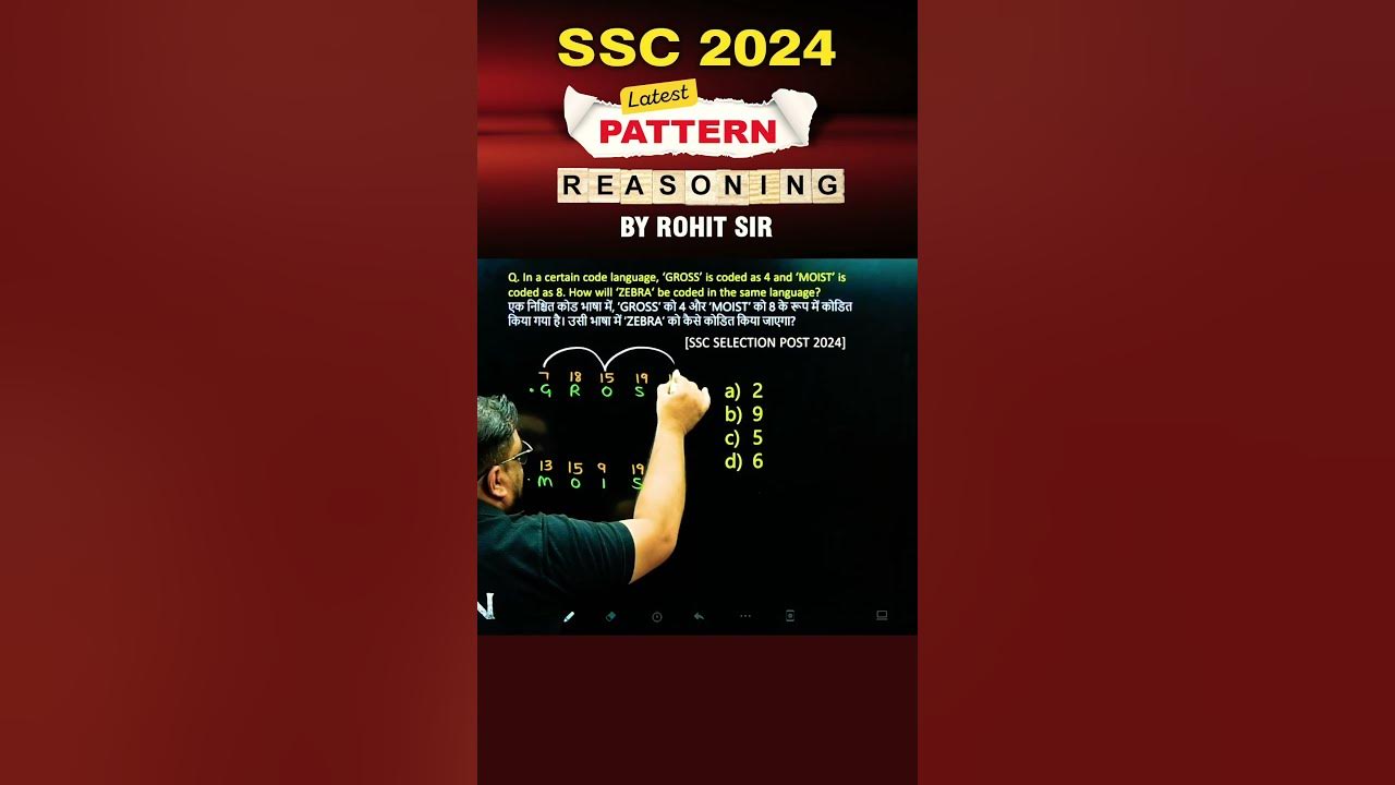 Coding Decoding Reasoning By Rohit Sir Shorts Ssc Sscmts