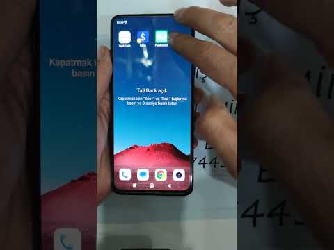 Xiaomi Redmi Note 11 Pro TalkBack (Görme Engelli Modu)  nasıl kapatılır.
