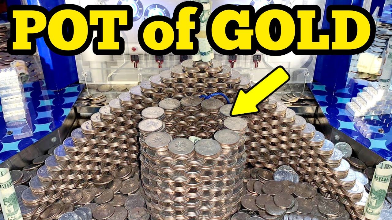 POT OF GOLD ... Inside The High Limit Coin Pusher Jackpot WON MONEY ...