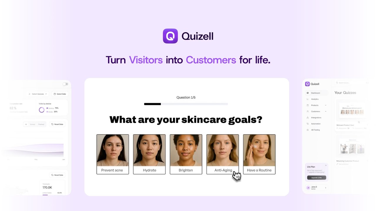 Quizell - Powerful Lead Generation with Recommendation Quizzes, Form Builder & Product Finders ...