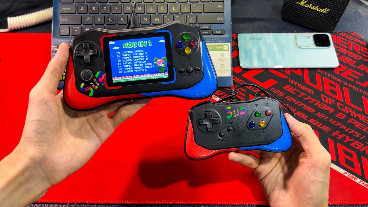 Trên tay máy chơi game 8-bit M8 Plus: giá hơn 300K, chơi 2 người - YouTube