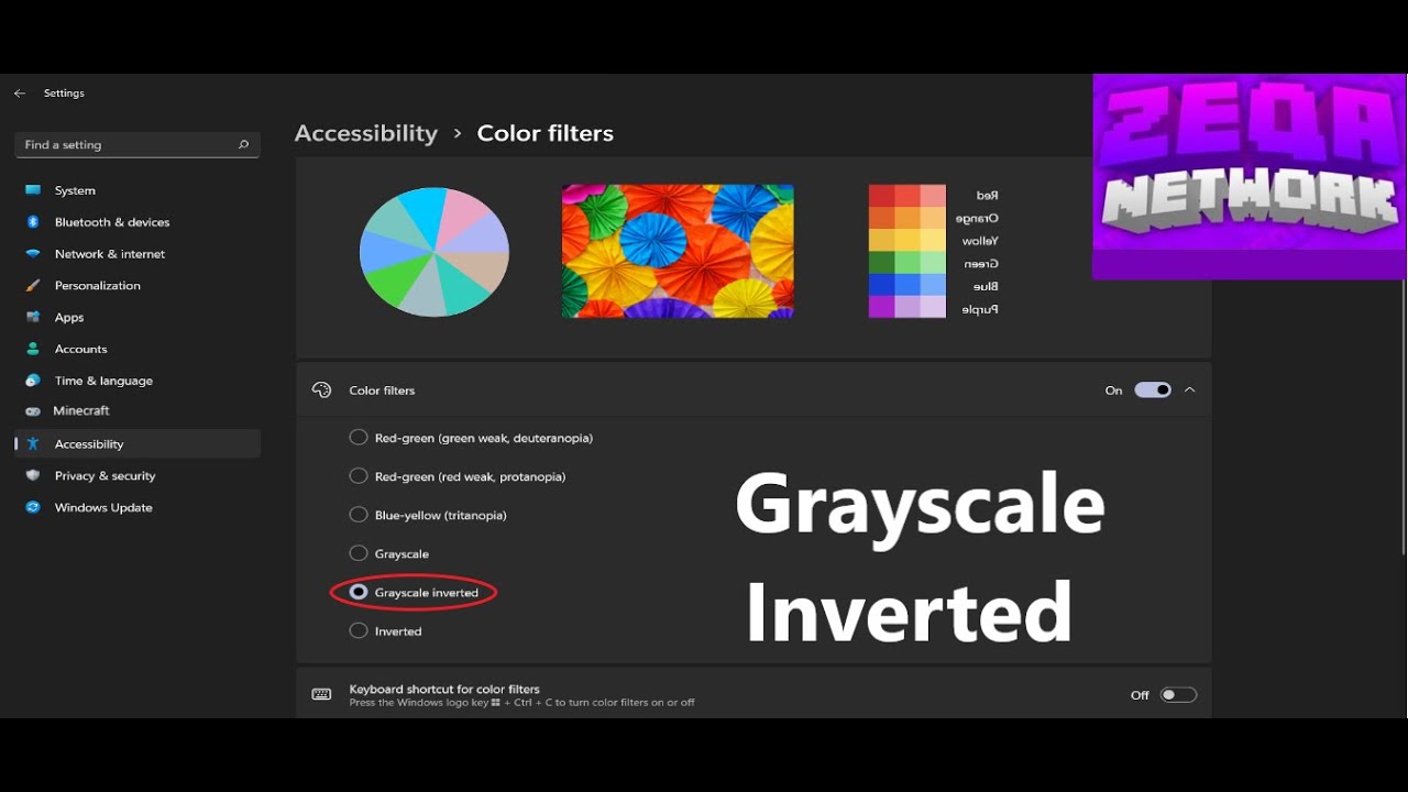 Minecraft but I use grayscale inverted for the video (Zeqa Build) - YouTube