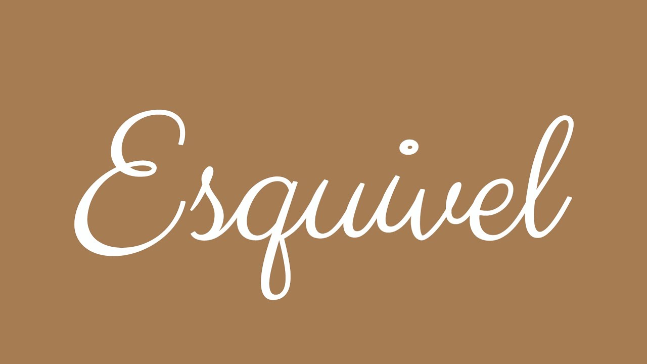 Learn how to Sign the Name Esquivel Stylishly in Cursive Writing - YouTube
