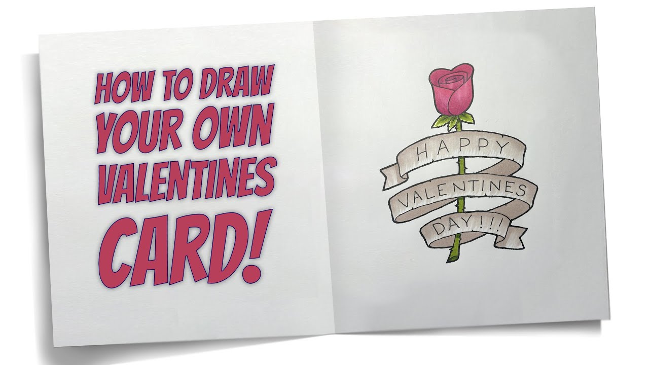 HOW TO MAKE YOUR OWN VALENTINE'S DAY CARD! (The easy way) - YouTube