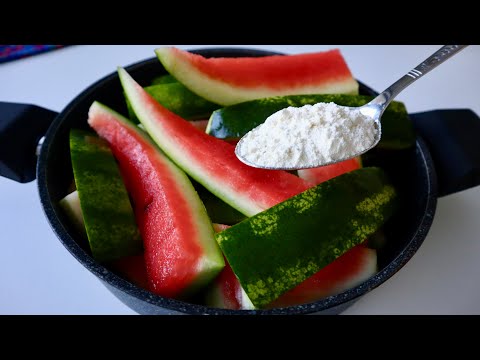 😱 KARPUZ KABUĞUNU SAKIN ÇÖPE ATMA.❗️ 1 KAŞIK KARBONAT İLE ATIŞTIRMALIK HAZIRLA.😋