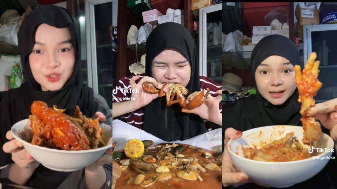 KOMPILASI TIK TOK NABILA ROHIMA MUKBANG - YouTube