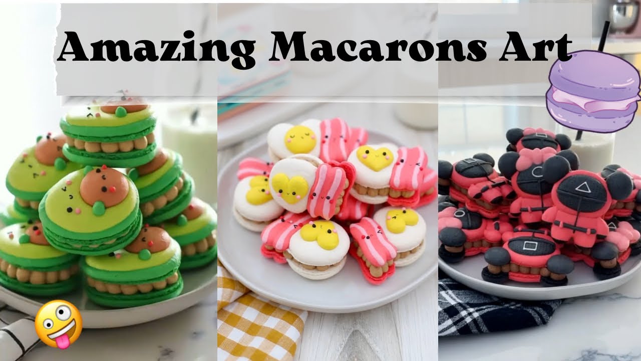 Amazing macarons art 🤪 macarons tutorial - YouTube