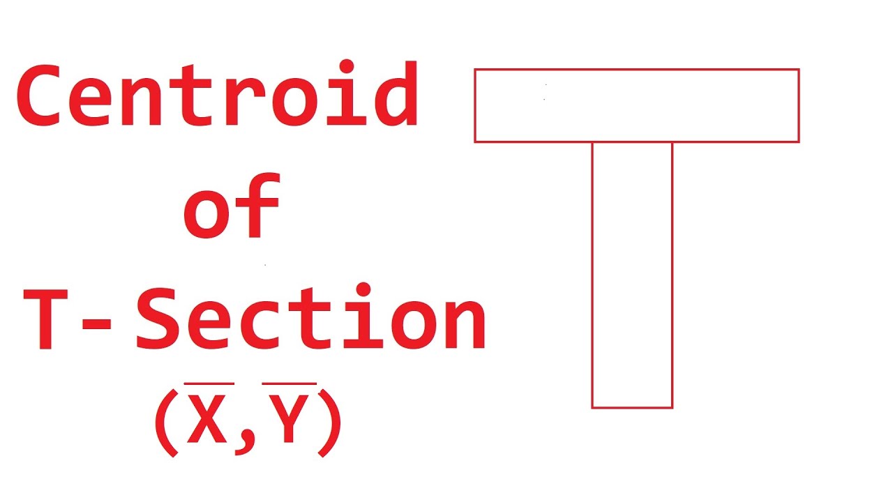 Centroid of T- Section - YouTube