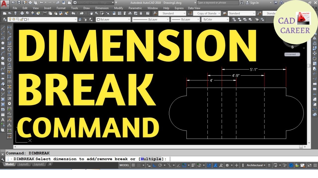 DIMENSION BREAK COMMAND IN AUTOCAD COMPLETE TUTORIAL DIMBREAK dimension-break-command-in-autocad-complete-tutorial-dimbreak