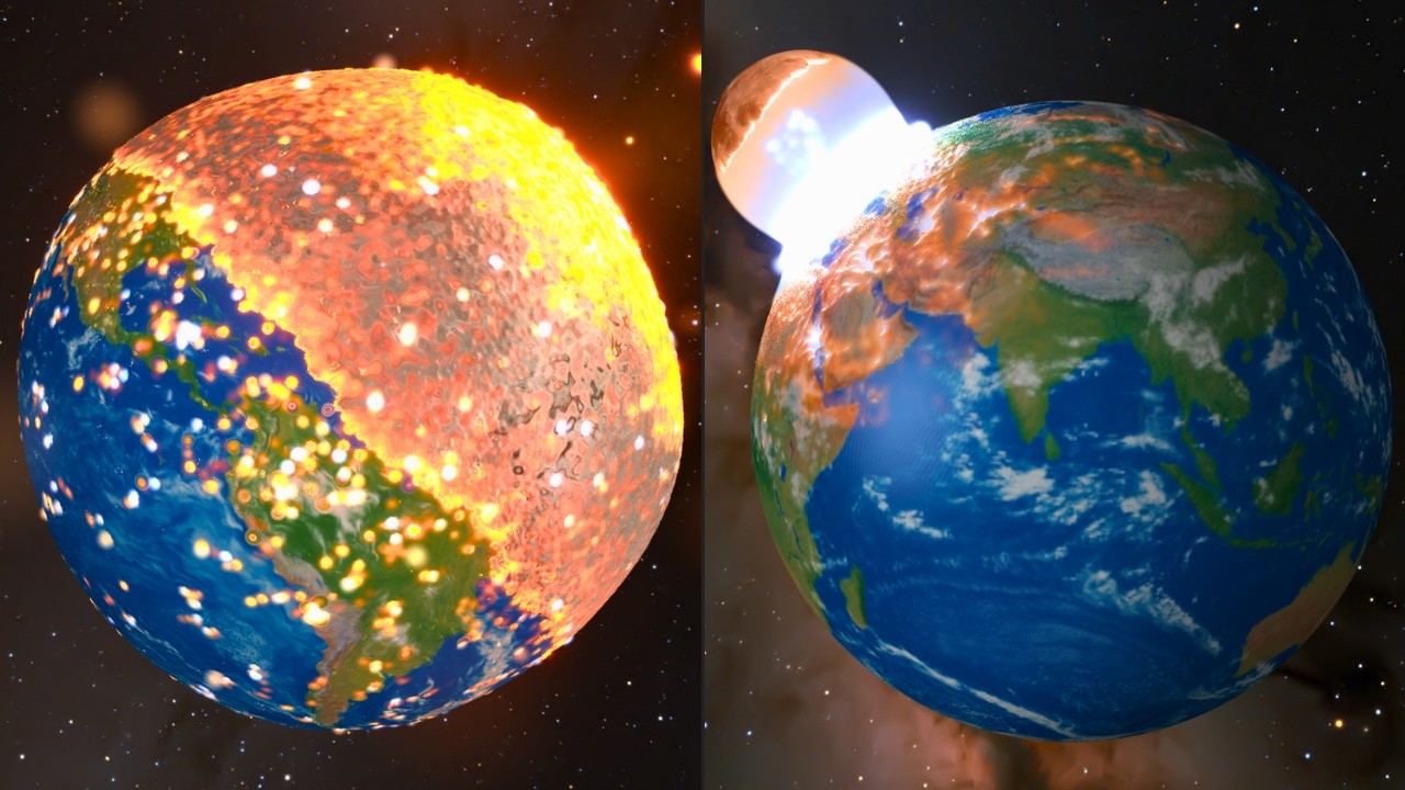 Moon vs Earth (Impact Comparison) - YouTube