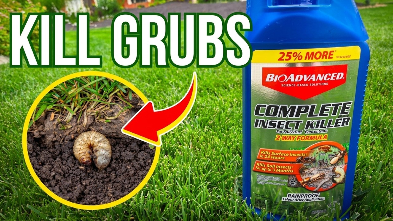 The Best Way To Kill Grubs In Your Lawn - YouTube