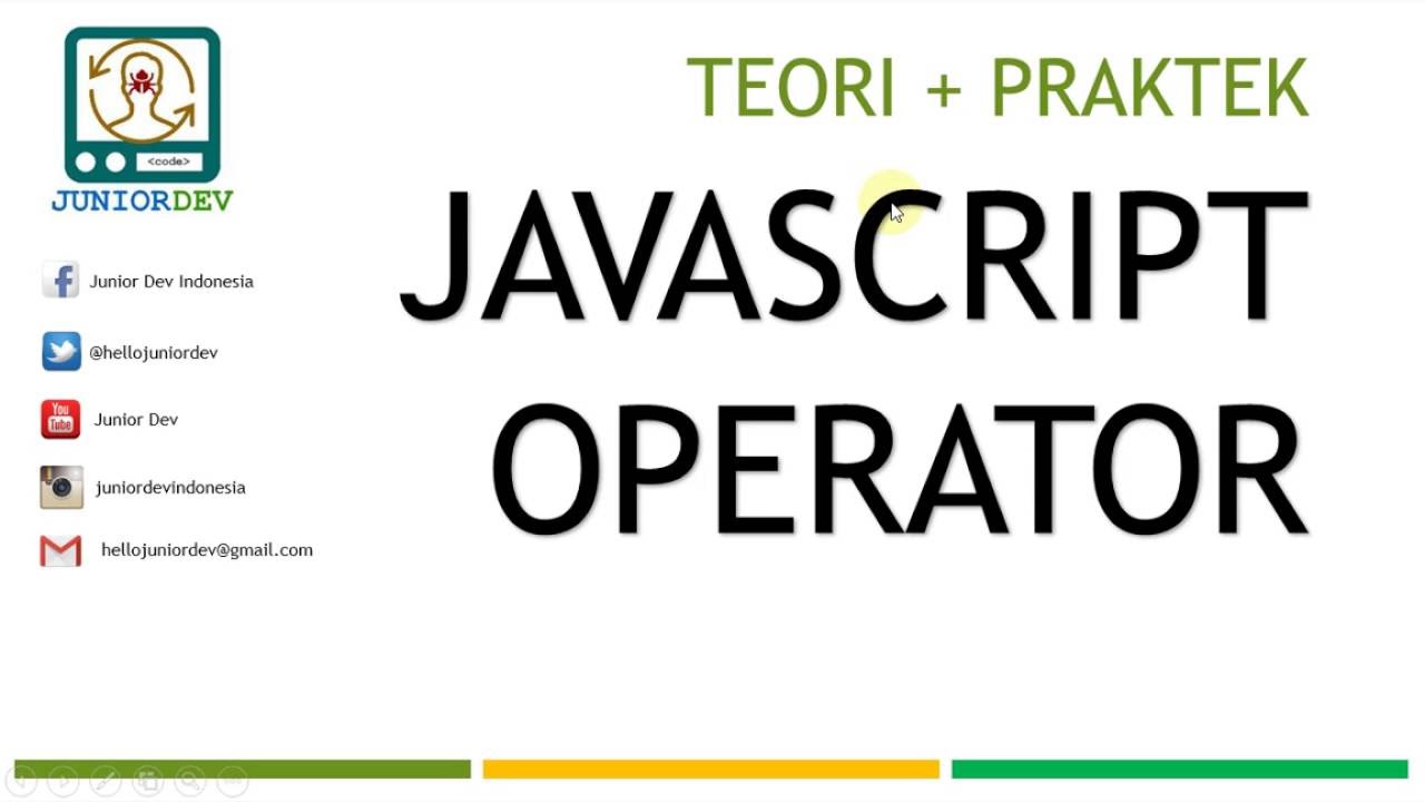 Mengenal Operator Aritmatika - Assignment - Logika Pembanding | Tutorial Javascript (part 3 ...