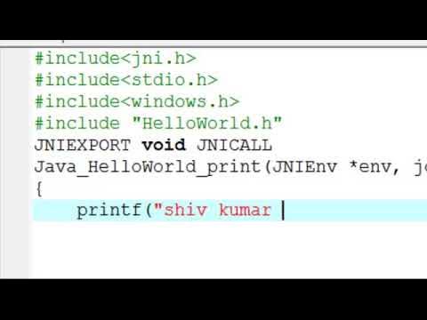 JNI (java native interface) creating .dll files using Dev c++ and eclipse - YouTube