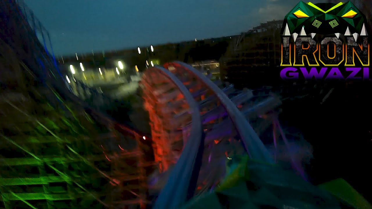 IRON GWAZI - Front Row SUNSET - POV (FIRST TIME in FRONT ROW) - YouTube