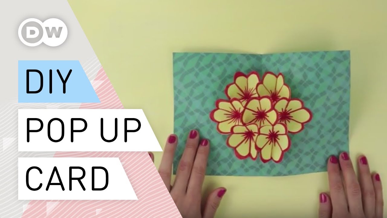 DIY - 3 D pop-up paper card - YouTube