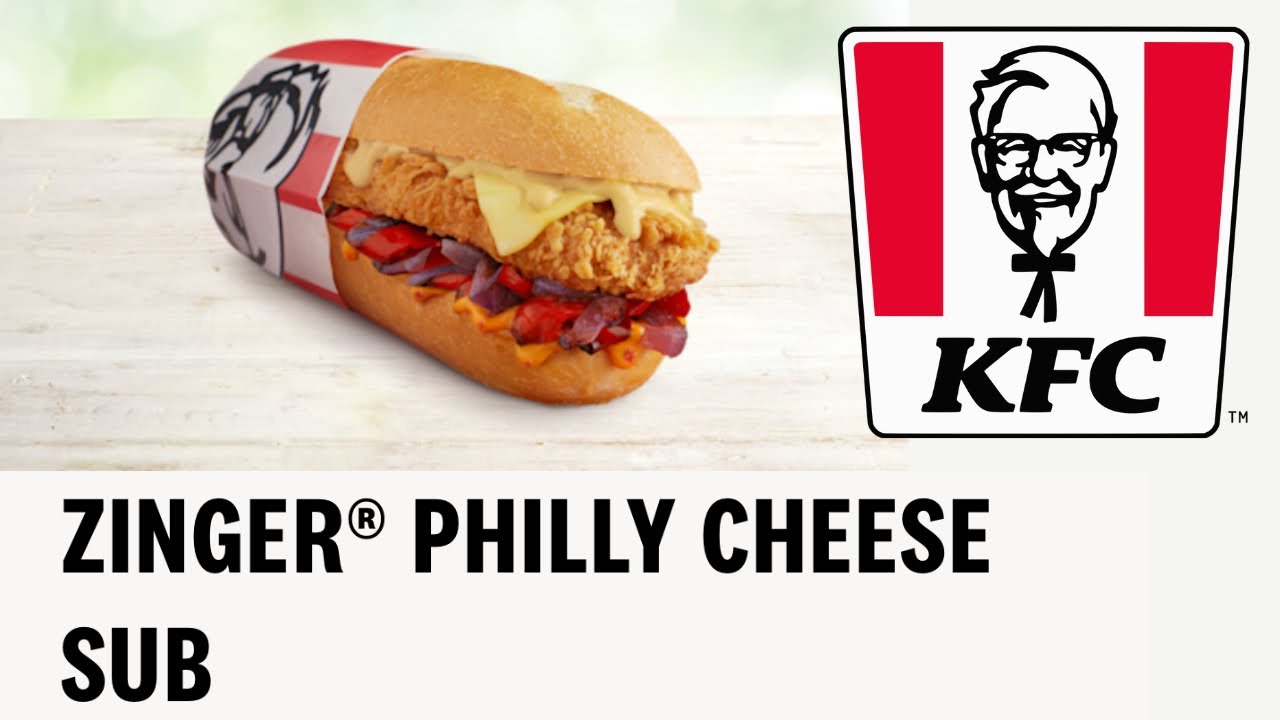 Checkout Basket KFC Zinger Philly Cheese Sub - YouTube