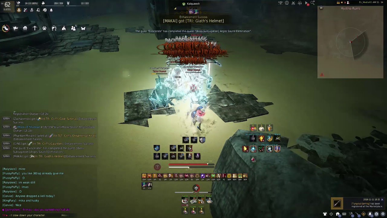 BDO Valkyrie : Hystria Grind Showcase -OUTDATED///new rotation in the ...