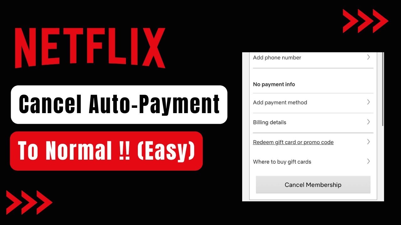 How to Cancel Netflix Auto Payment !! - YouTube