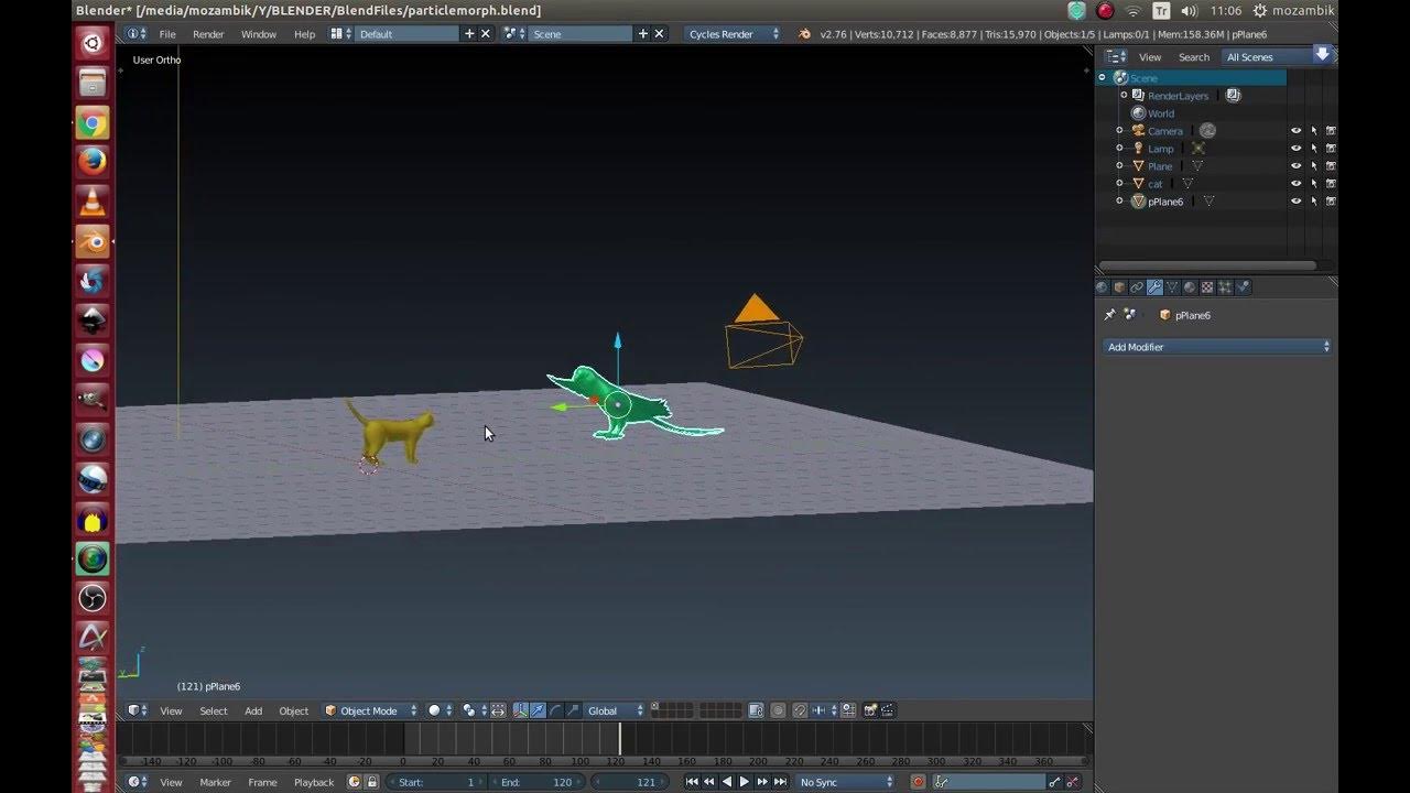 Transform Objects With Particle System [morph particles] -Blender 3D - YouTube