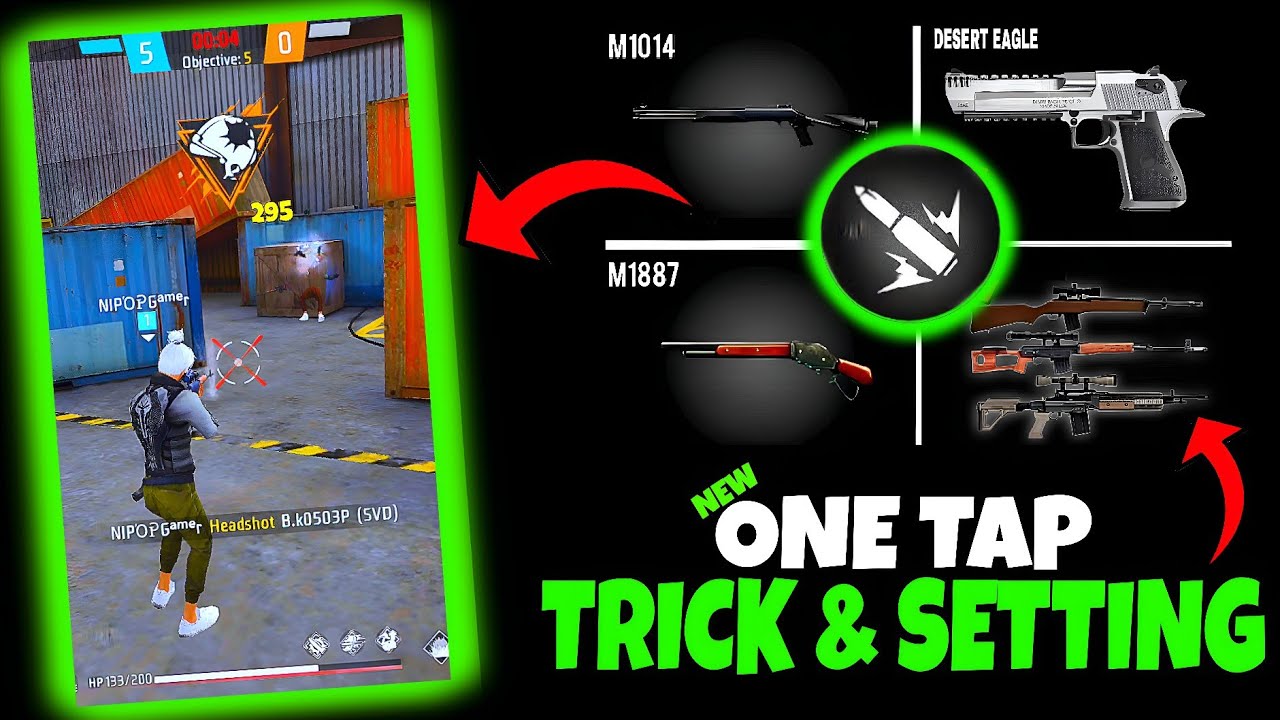 New One Tap Headshot Trick And Setting | Trick And Setting For One Tap ...
