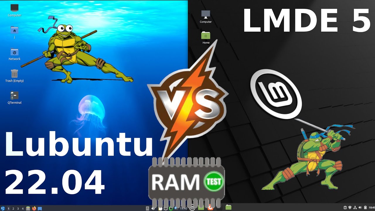 Lubuntu 22.04 vs LMDE 5: RAM Usage - YouTube