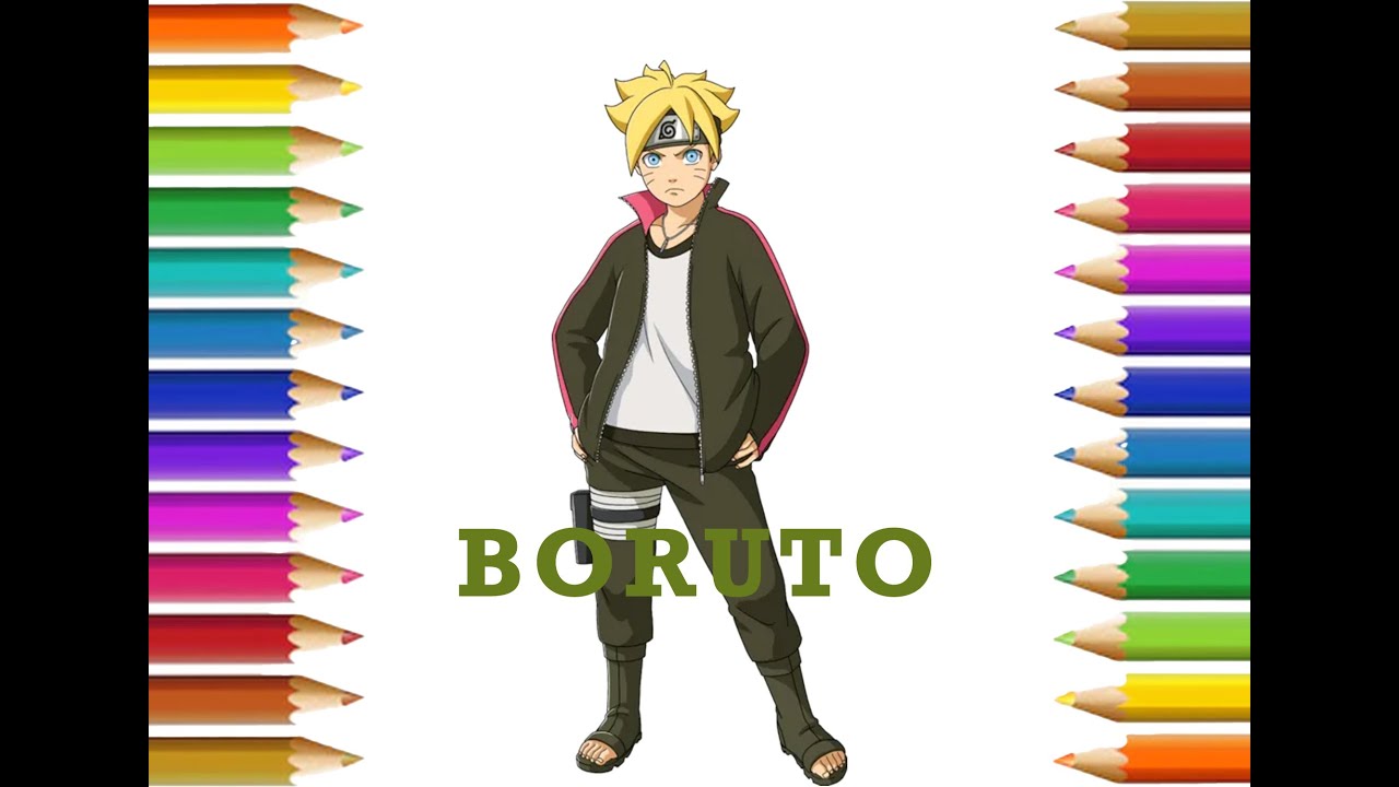 BORUTO SON OF NARUTO / How To Draw Boruto/ Simple Coloring And Drawing ...
