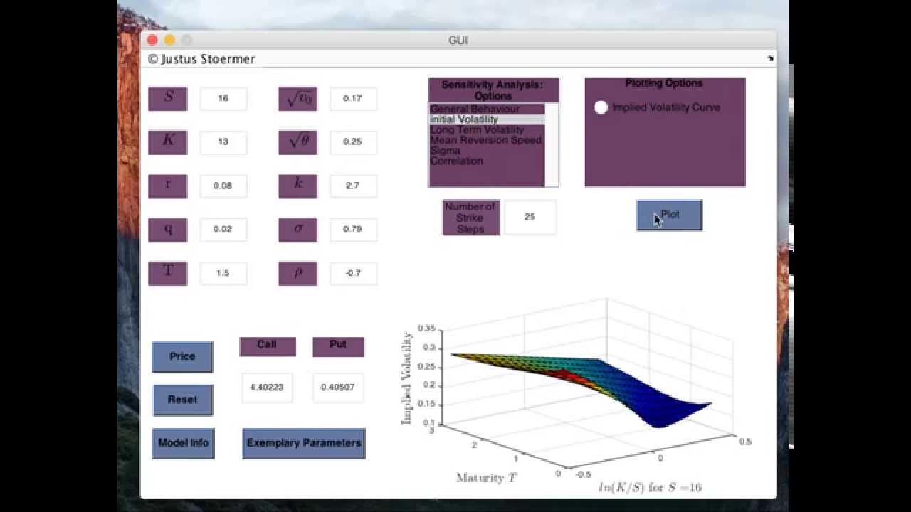 MATLAB App - Stochastic Volatility Option Pricing - YouTube