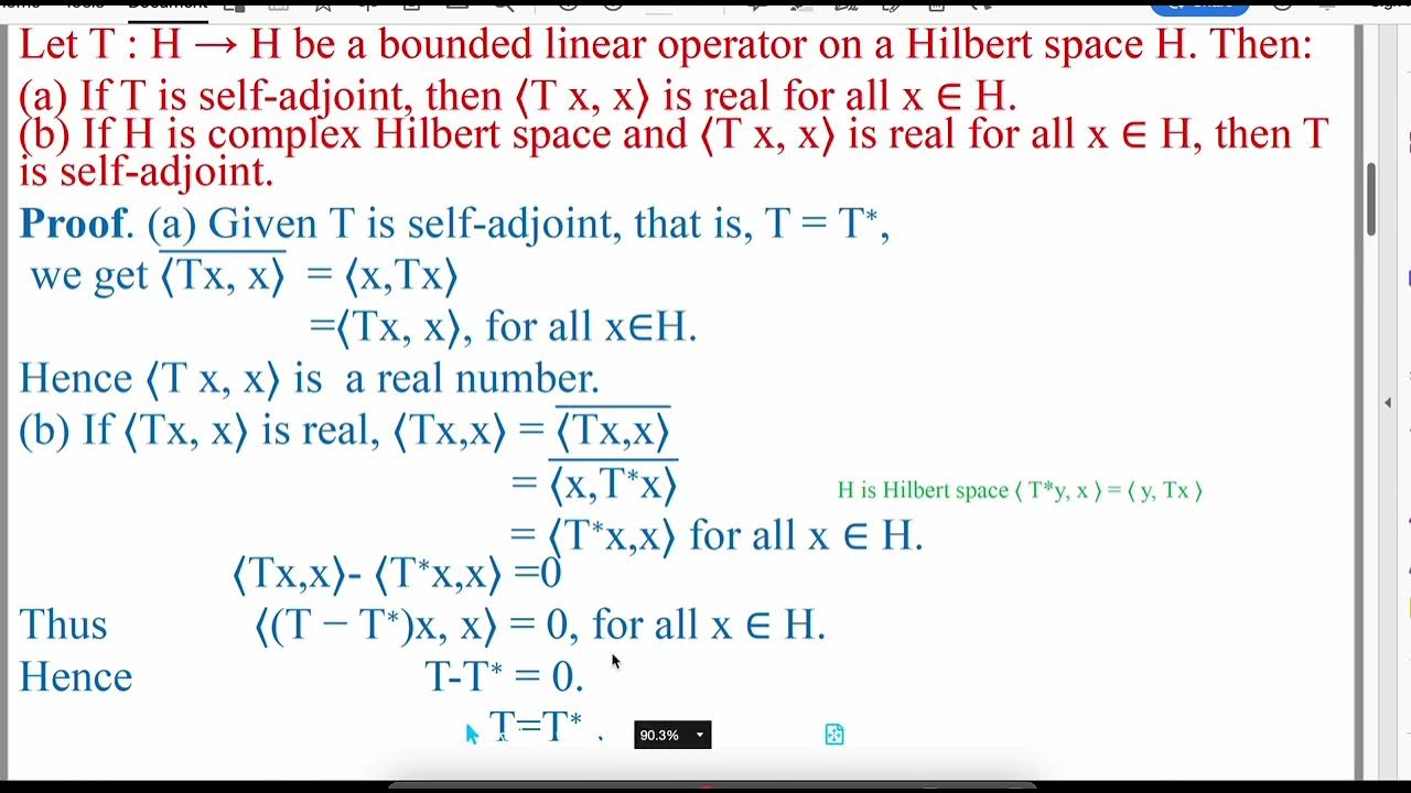 Operator on Hilbert space - YouTube