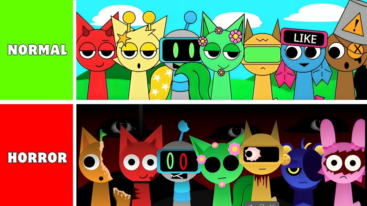 Sprunki Incredibox - SPRUNKI COLOR DAY By Sprunki Mods | "NORMAL vs ...