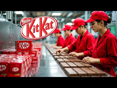 How KitKats Are Really Made Inside the KitKat Factory! - YouTube