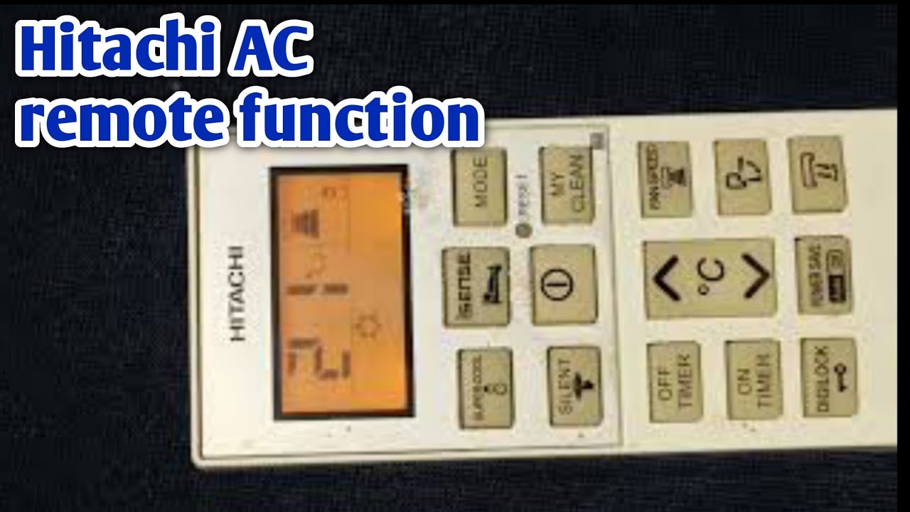 Hitachi ac remote!function!seating! demo - YouTube